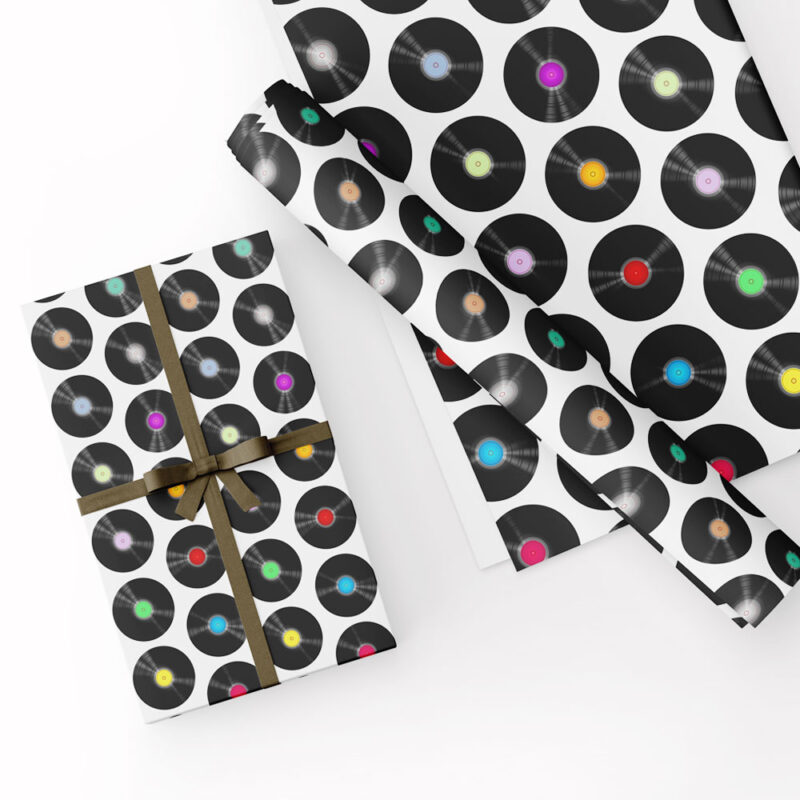 Vinyl Record Gift Wrap from Handmade Gift Company