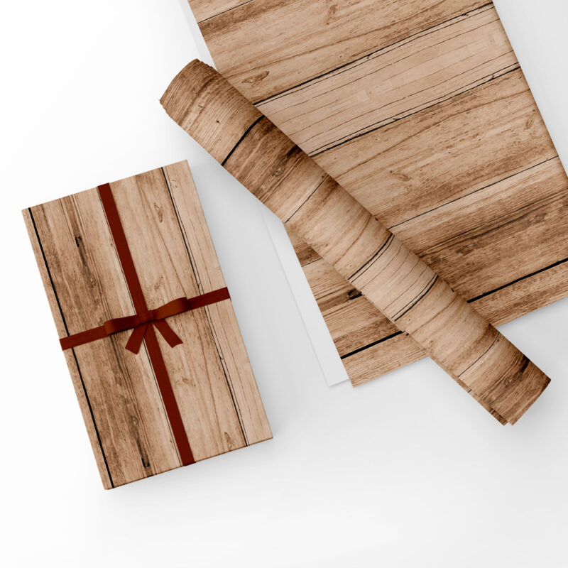 Wood Panel Gift Wrap from Handmade Gift Company